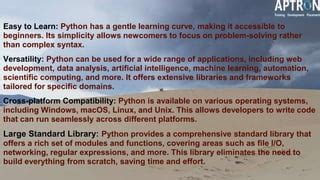 Python Training In Gurgaon Pptx