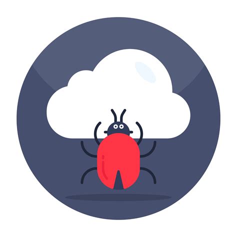 Cloud Bug Icon In Creative Design Vector Art At Vecteezy