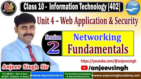 Unit 4 Web Application And Security Session 2 Networking Fundamentals Class X It 402 Youtube