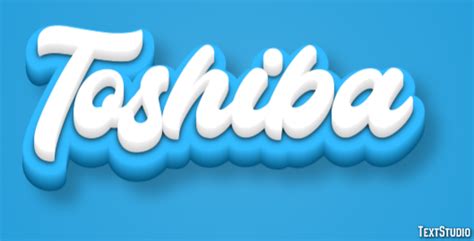Toshiba Text Effect And Logo Design Brand