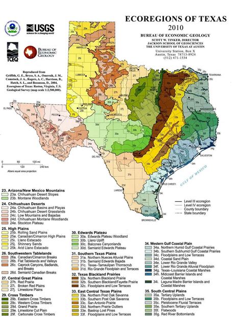 Ecoregions Of Texas Map