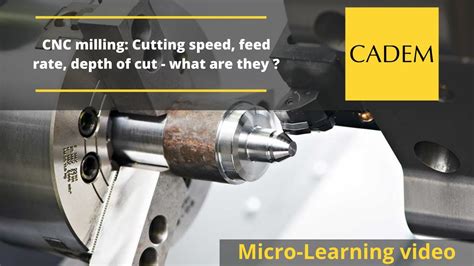 Cnc Milling Cutting Speed Feed Rate Depth Of Cut What Are They Youtube