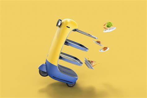 Minion Like Robots Servers May Become Our Cute New Robot Overlord Yanko Design