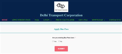 DTC New Bus Pass Online Application Form At Dtcpass Delhi Gov In