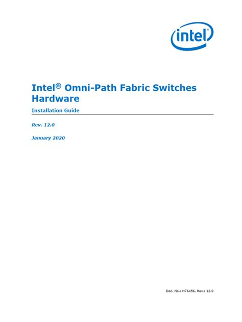 Intel Op Fabric Switches Hw Ig H76456 V12 0 Pdf Command Line
