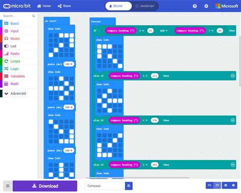 教程 Microbit 指南针 Make 趣无尽