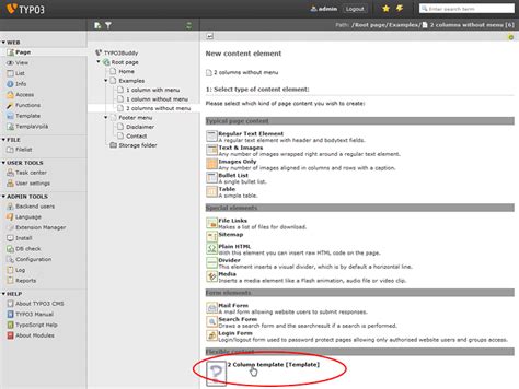 Typo3 Templavoila Add Flexible Content To Page