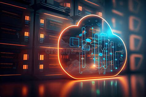 Cloud Computing Technology Concept Generative Ai Stock Illustration Illustration Of Symbol