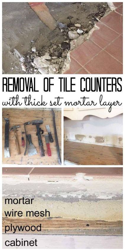 tile removal removing thick set tile counters tile removal tile