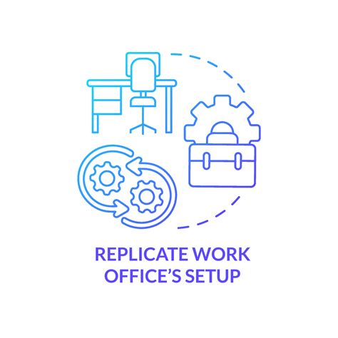 Replicate Work Office Setup Blue Gradient Concept Icon Technology And