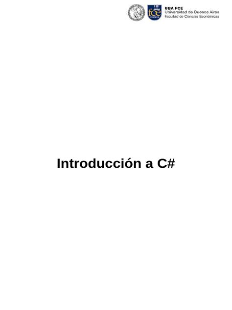 Introducción A C Pdf Variable Informática C Sharp Lenguaje De