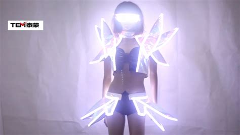 White Led Suit Led Lighted Vest Luminous Bra Women Led Stage Show Wears Clothing Sexy Dj Singer