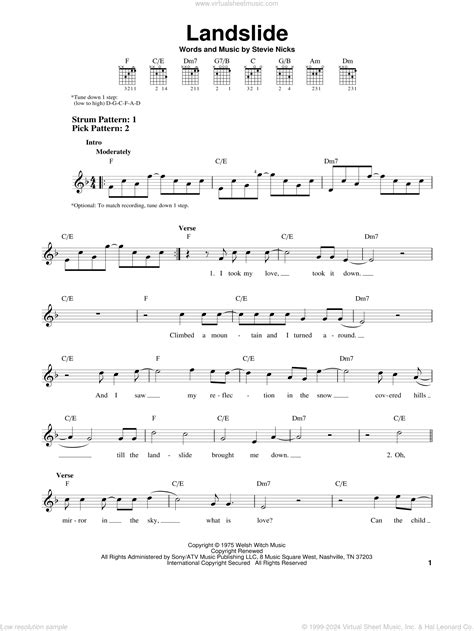 Guitar Chords Lyrics Landslide At William Rohde Blog