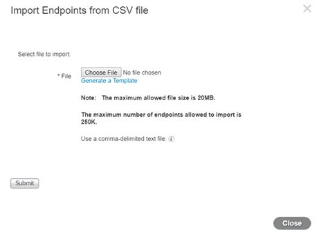 Solved How To Import Csv File Format Mac Address To Endpoint Identity