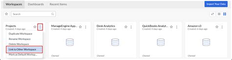linked workspaces zoho analytics on premise