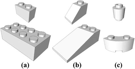 Lego Brick Examples A Cuboid Bricks B Sloping Bricks C Download Scientific Diagram
