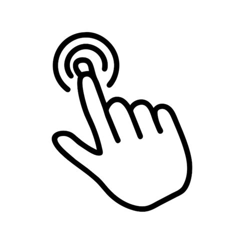 Premium Vector Finger Cursor Icon Outline