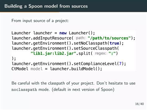 Spoon Open Source Library To Analyze Rewrite Transform Transpile