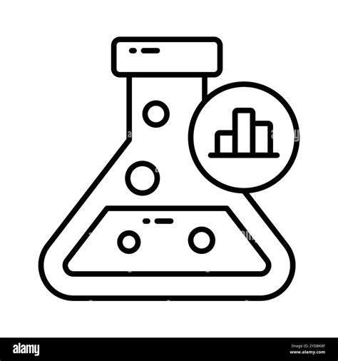 Flask With Data Chart Denoting Market Data Research Vector Design Stock Vector Image And Art Alamy