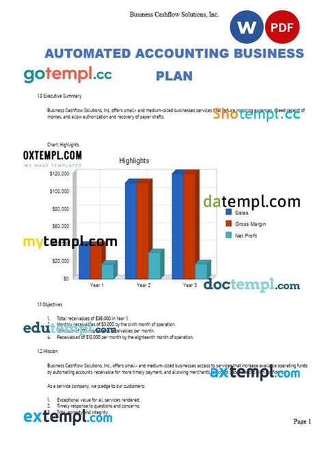 Automated Accounting Business Plan Example In Word And Pdf Formats Mytempl