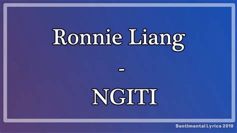 Ronnie Liang - "Ngiti"(Lyrics) - YouTube