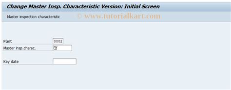 Qs Sap Tcode Change Master Inspection Characteristic Version