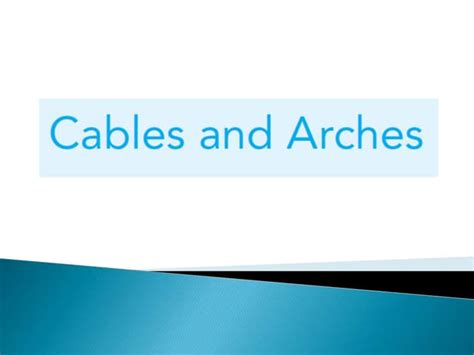 Theory 1 Lecture Notes In Arches And Cables Structures Pptx