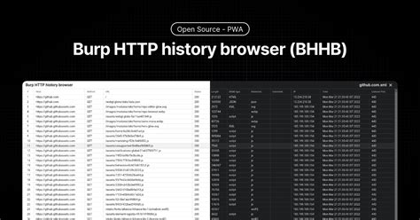 Bhhb Burp History Browser