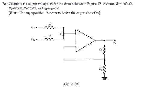 Solved Calculate The Output Voltage V For The Circuit Chegg