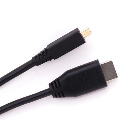 Official Microhdmi Hdmi Cable To Raspberry Pi 1m Black Kamami On Line Store
