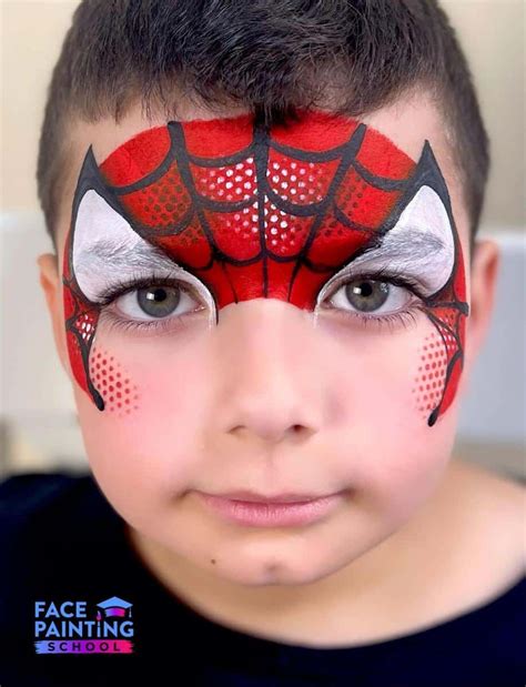 Black Spiderman Face Paint