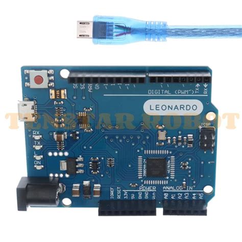 Макетная плата Leonardo R3 с Usb кабелем 30 см Atmega32u4 для Arduino купить с доставкой по