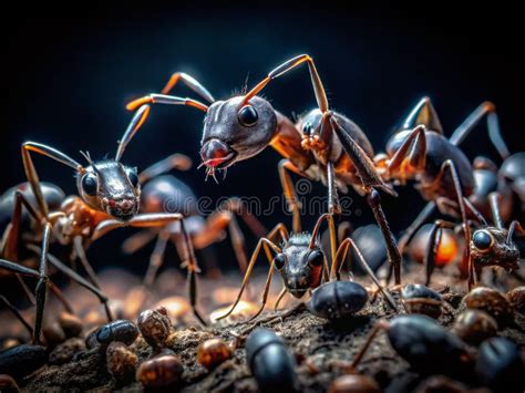 Unveiling The Nocturnal World Of Ants A Stunning Macro Photography Exploration Of An Ant Colony