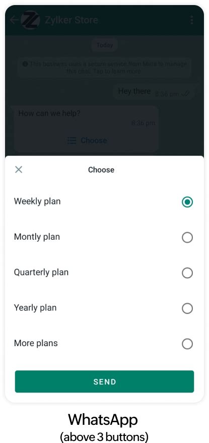 Single Option Zobot Zoho Salesiq