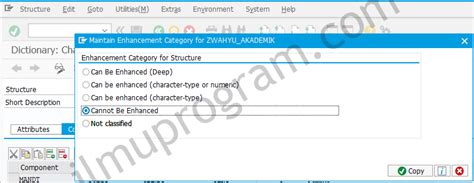 Membuat Data Type Structure Akademik Pada Sap Abap Tcode Se11 Ilmuprogram Com