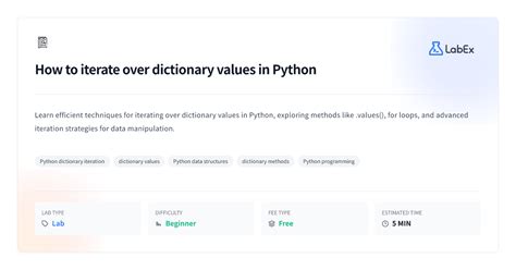 How To Iterate Over Dictionary Values In Python Labex