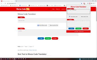 Morse Code Translator For Google Chrome Extension Download