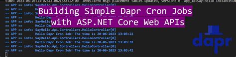 Building Simple Dapr Cron Jobs With Aspnet Core Web Apis By Will Velida Level Up Coding