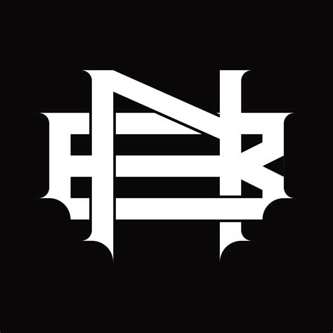 Bn Logo Monogram With Vintage Overlapping Linked Style Design Template 16576725 Vector Art At