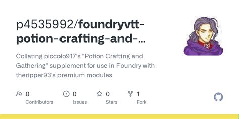 Github P4535992 Foundryvtt Potion Crafting And Gathering Collating Piccolo917s Potion