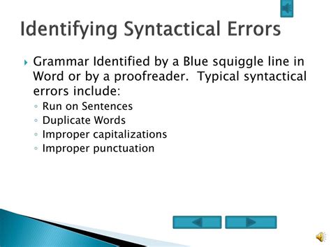 Ppt Identifying Syntactical Errors Powerpoint Presentation Free