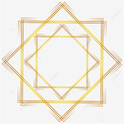 그림을 위한 직사각형 황금 프레임 테두리 또는 정사각형 금속 골든 프레임 황금 직사각형 사각형 테두리 Png 일러스트 및