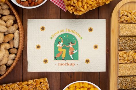 브라질 축제 Junina 축하 포스터 목업 디자인 프리미엄 Psd 파일