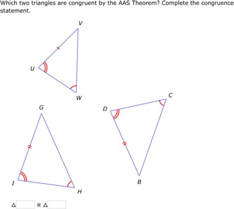 Which Shows Two Triangles That Are Congruent By Aas Proving Congruence With Asa And Aas