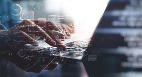 Ai 인공 지능과 기계 학습 개념입니다 가상 인터페이스 데이터 과학 비즈니스 인텔리전스에서 빅 데이터를 분석하는 Ai로 랩톱 컴퓨터에서 작업하는 사업가 개발에 대한 스톡