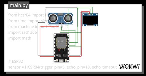 Esp Ultrasonic Wih Oled Wokwi ESP STM Arduino Simulator