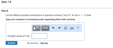 Solved Item 13 Part A Find The Possible Values Of And L For Chegg Com