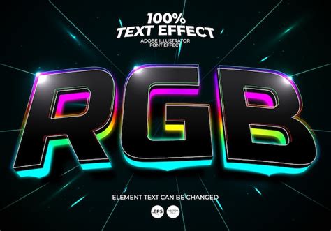 Premium Vector Rgb Text Effect