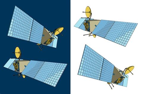 premium vector satellite from different angles