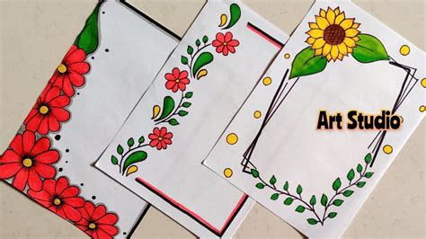 3 Beautiful Border Designs For School Projects